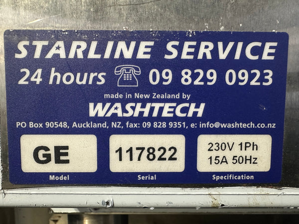 Washtech GE Undercounter Glasswasher With Warranty