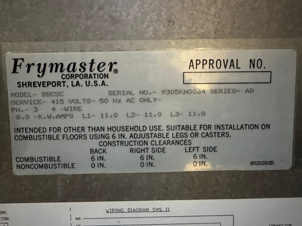 Frymaster Nudelkocher 8 BC SC Pasta cooker With Warranty