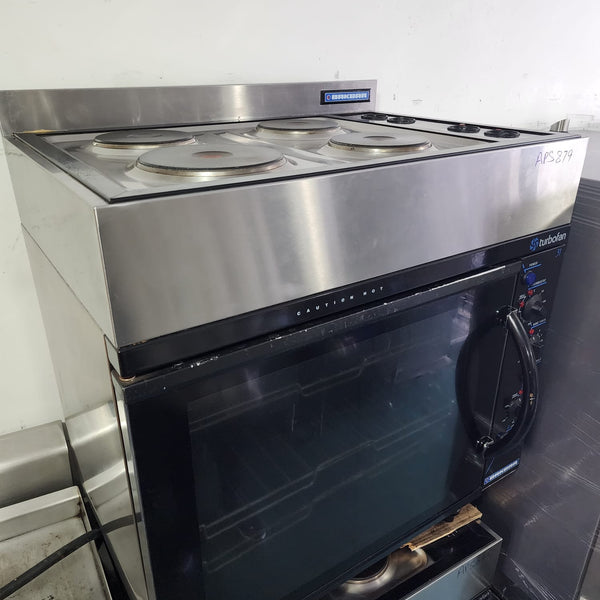 APS880 Moffat BAKBAR Turbofan E9311 3 Tray Electric Oven with Hot Plat